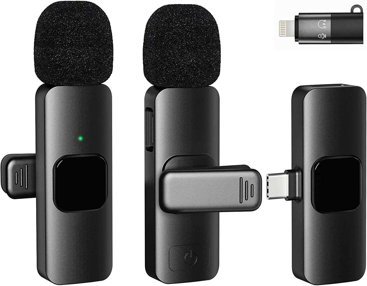 Wireless Lavalier Microphone with Noise-Cancelling, Lapel Mini ...