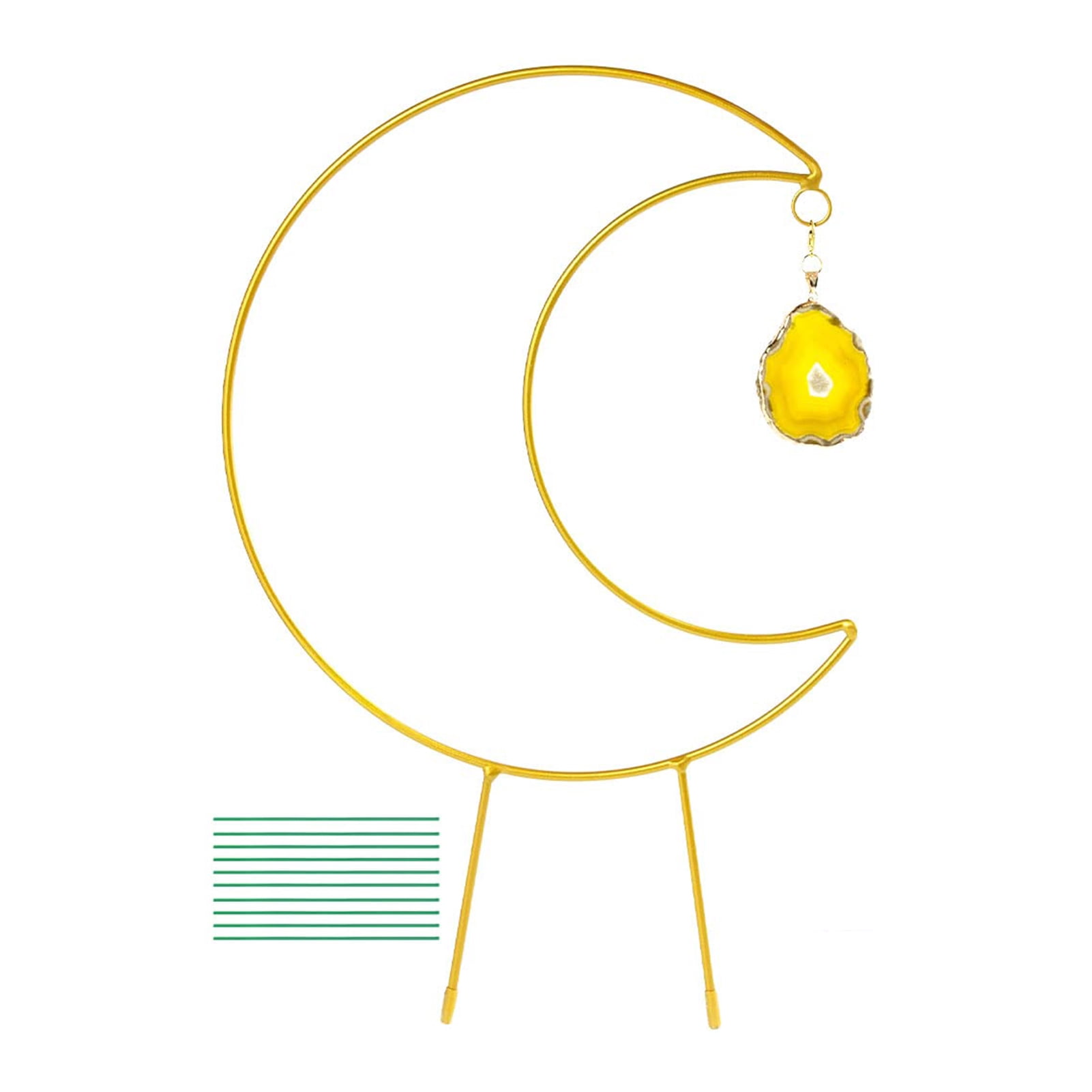 Lomubue 1 Set Plant Trellis with Pendant Moon Shape Metal Creative ...