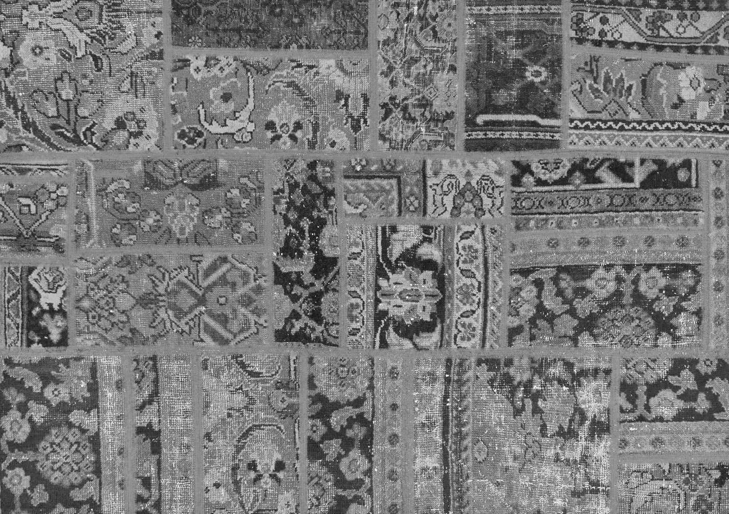 Ahgly Company Indoor Rectangle Patchwork Gray Transitional Area Rugs, 2 ...