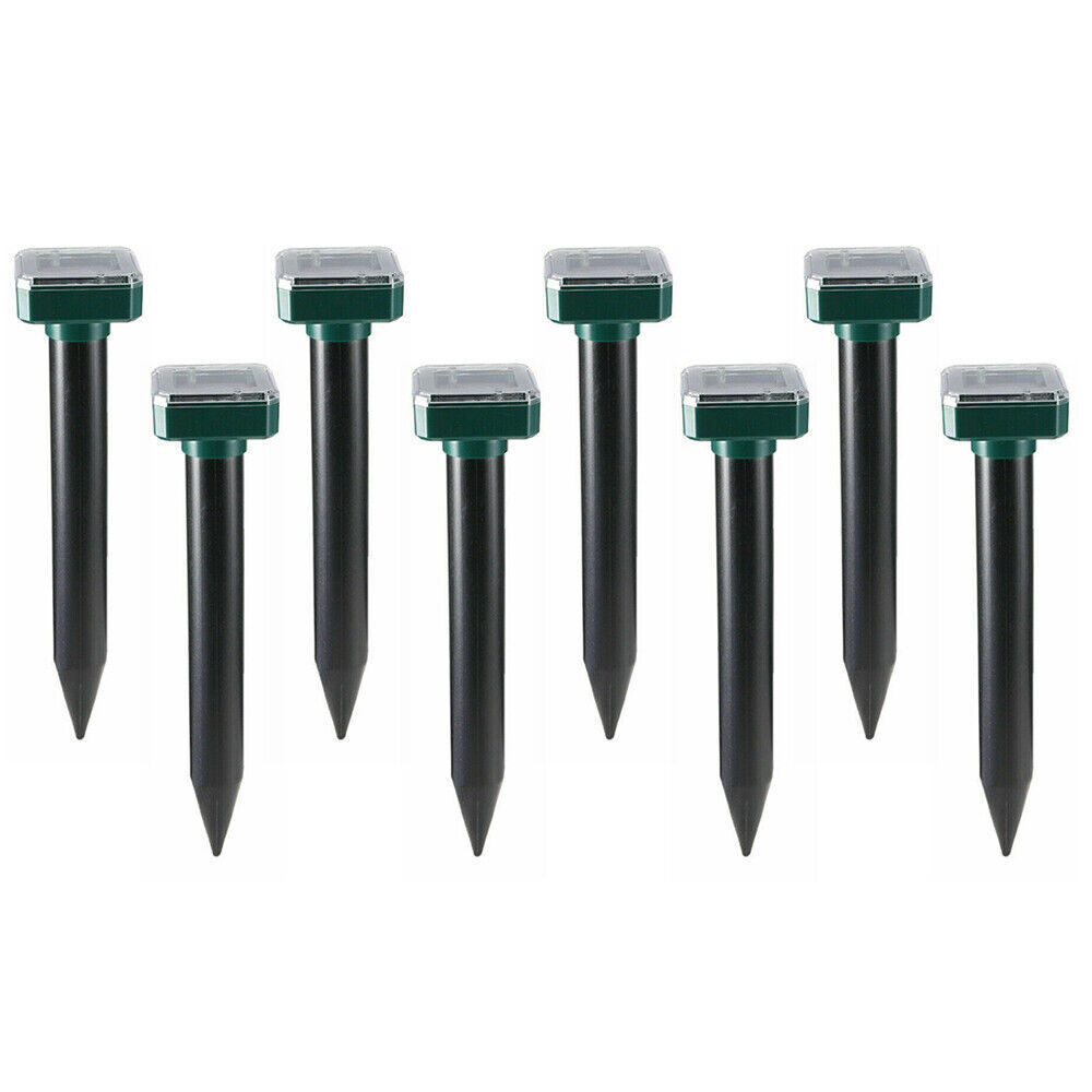 Paddsun 8Pcs Solar Snake Repeller Ultrasonic Pest Mole Mice Rodent Rat ...