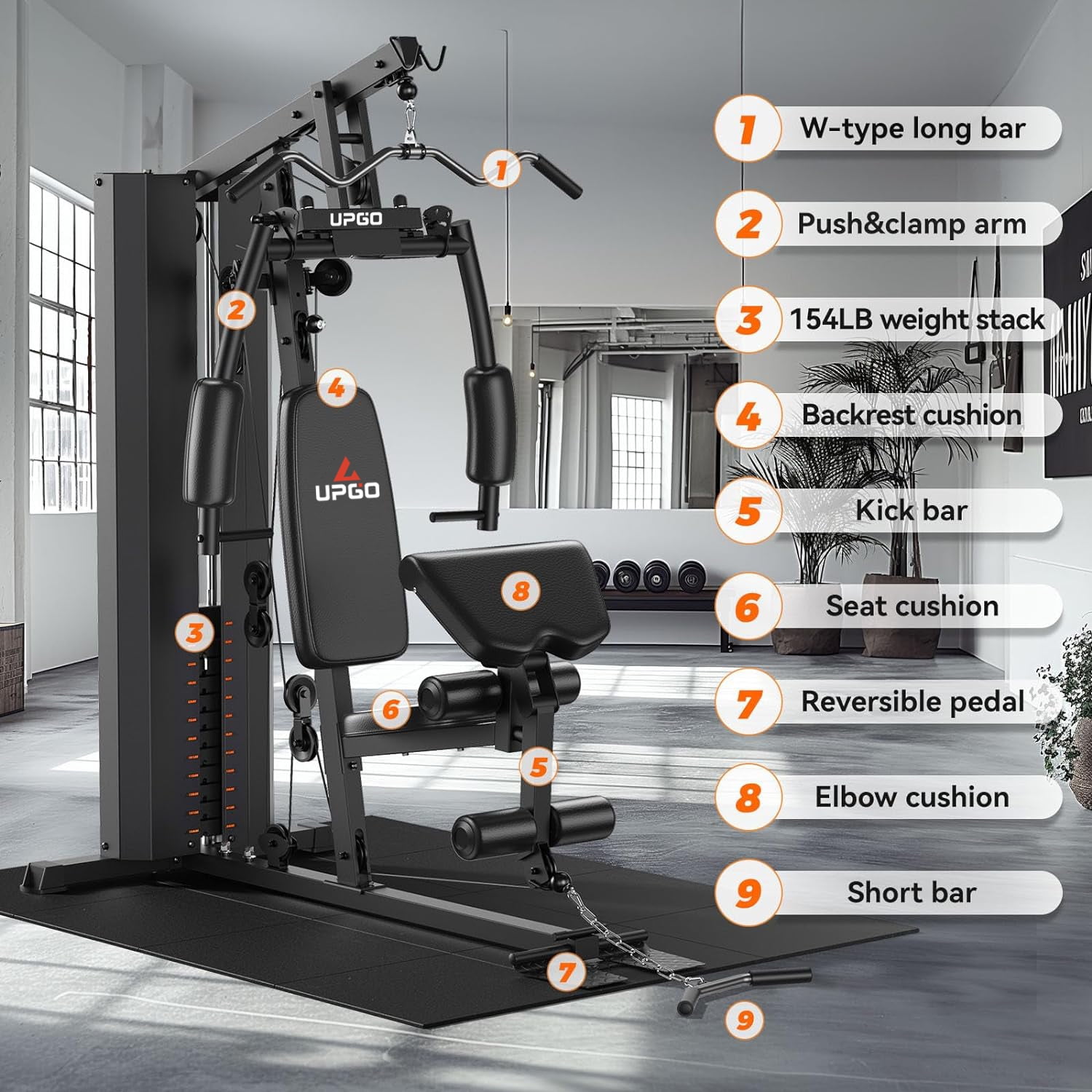 UPGO Home Gym Station, Workout Station with 154LBS Philippines | Ubuy