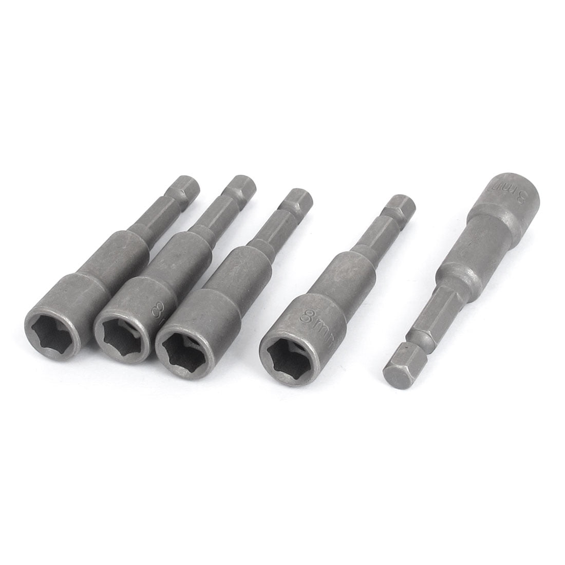 1/4" Shank 8mm Hex Socket Impact Nut Setter Driver Bit Adapter Gray ...