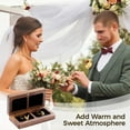 Vintage Wooden Ring Box for 2 Rings, Unique Proposal Gift, Wood Ring ...