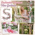 5.6 Ft Faux Morning Glory Flower Vine Artificial Silk Trumpet Garland ...