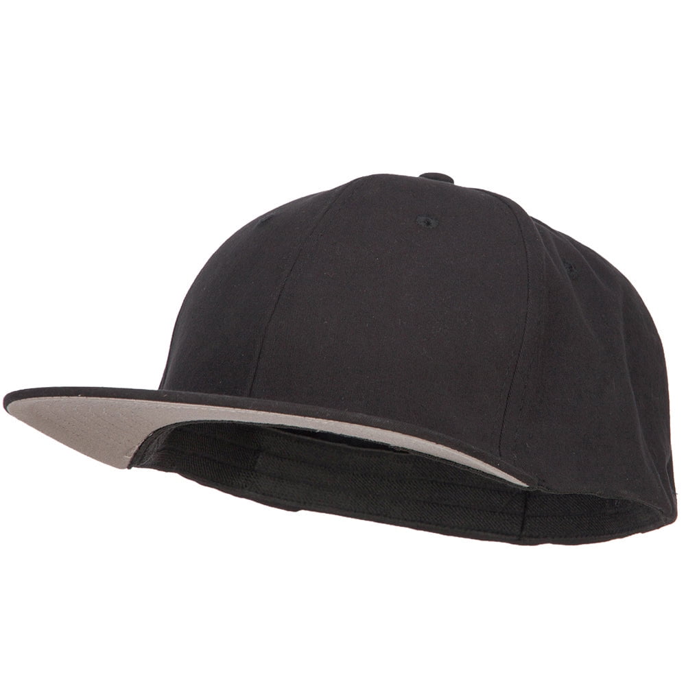 Big Size Flat Bill Stretchable Fitted Cap - Black 2XL-3XL - Walmart.com