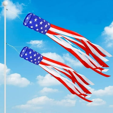 ANYWAY.GO Windsock , 2Pcs 55 Inch Bald Windsocks, Patriotic Windsocks ...