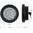 2.5" Inch Round LED Marker Lights Clear Lens 13 LEDs Reflectors, 8 ...
