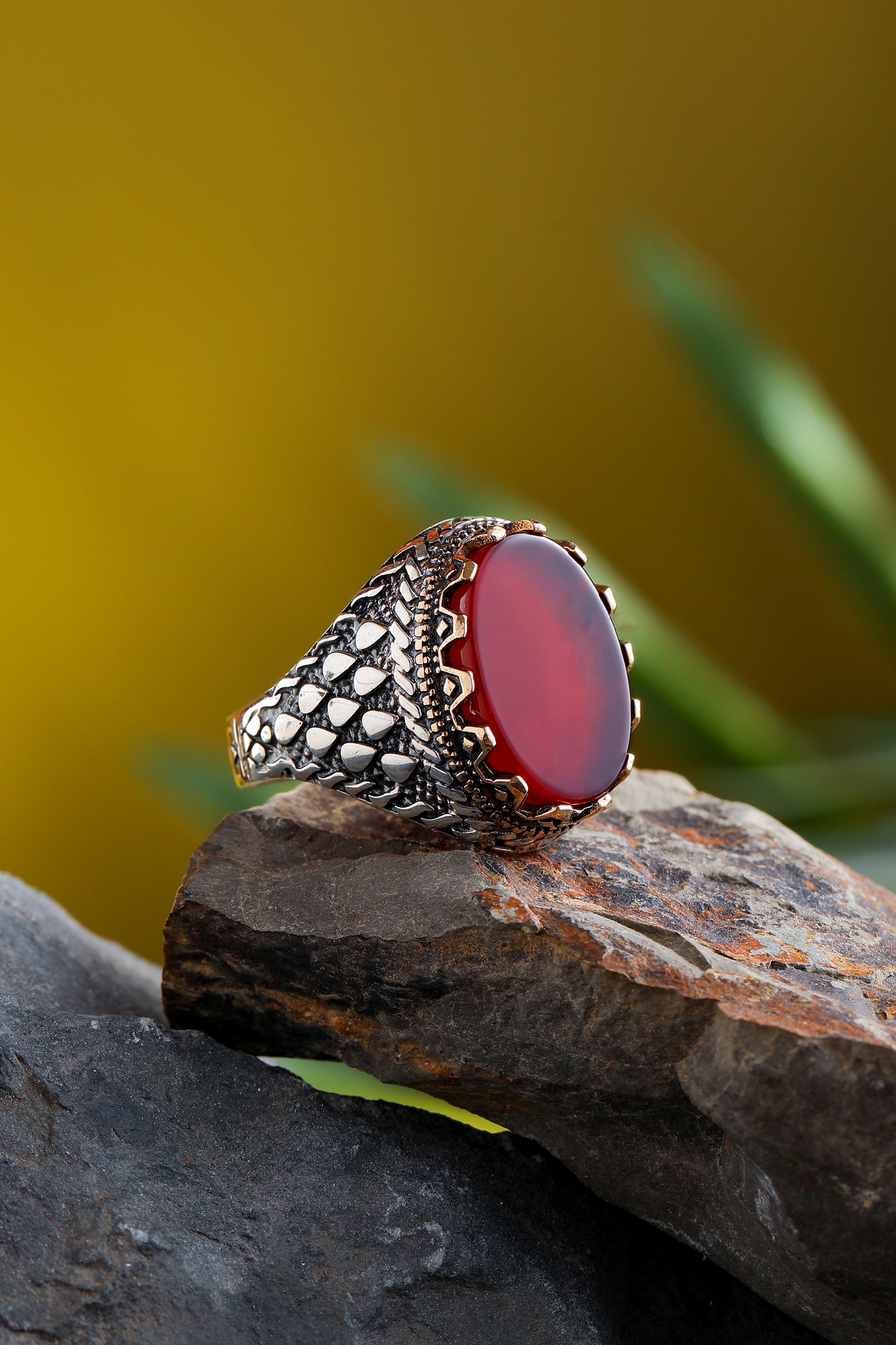 Turkish Handmade Ring - Authentic Mens Ring - Ruby Ring - Ottoman Rings ...