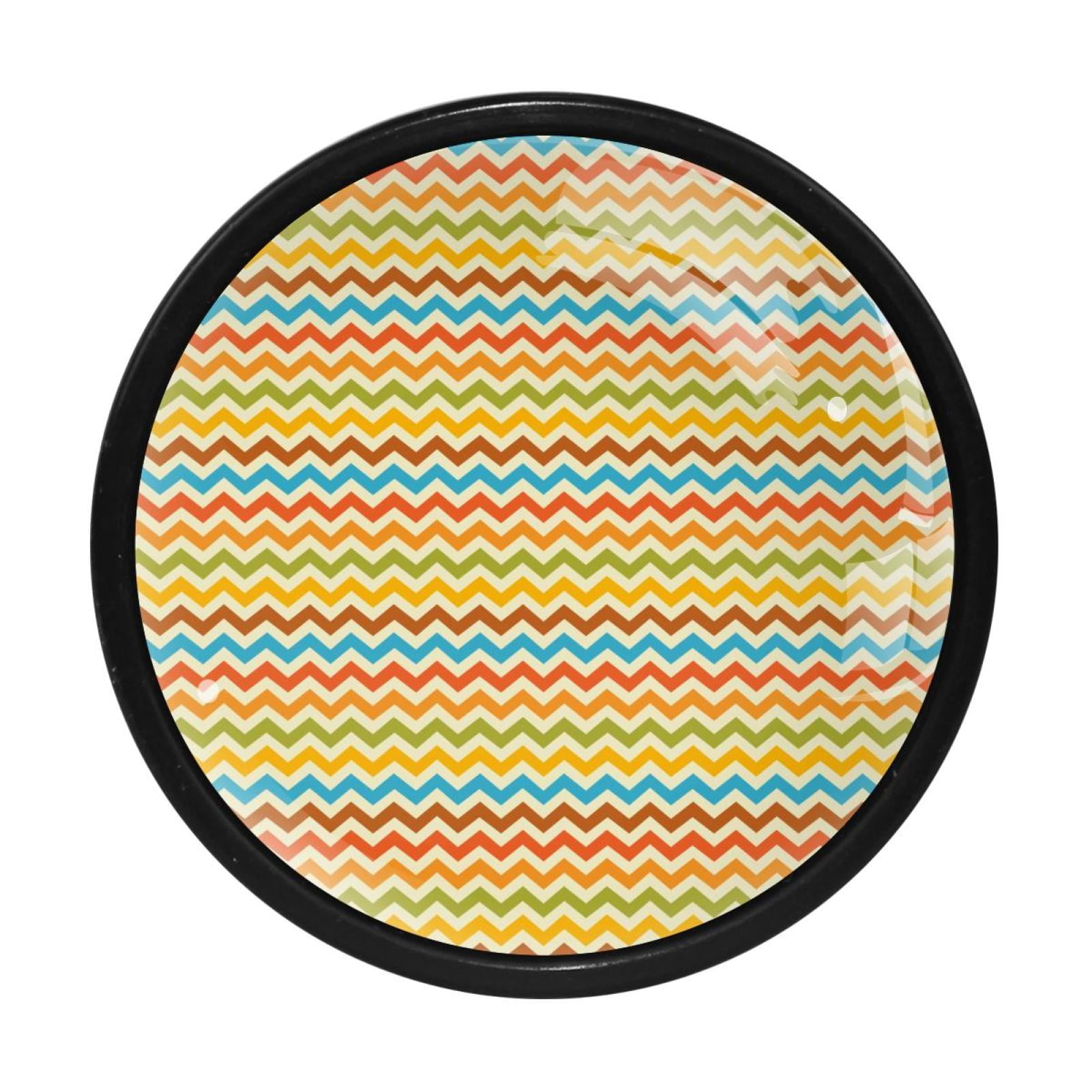 4 Pcs Colorful Wavy Stripe Knobs for Kitchen Cabinet Cupboard Dresser ...