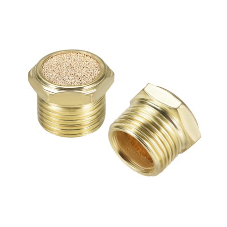 Sintered Bronze Exhaust Muffler G3/8 - Flat Body Air Muffler Air Flow ...