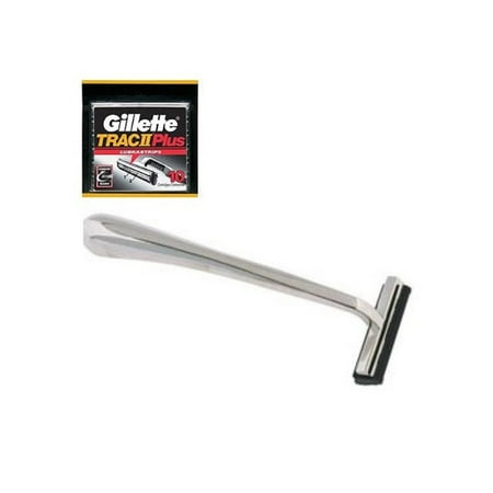 Trac II Chrome Handle + Trac II Plus Refill Razor Blades 10 ct ...