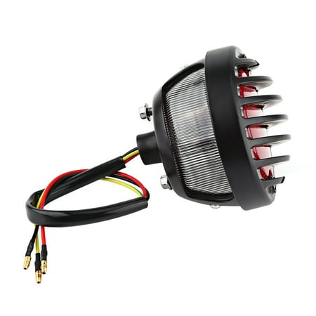 Motorcycle Brake Light Black Round Motorcycle Tail Brake Light For ...