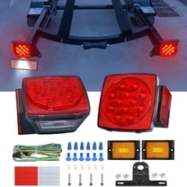 Nilight 2PCS Rectangular LED Trailer Light Kit with Halo Glow ...