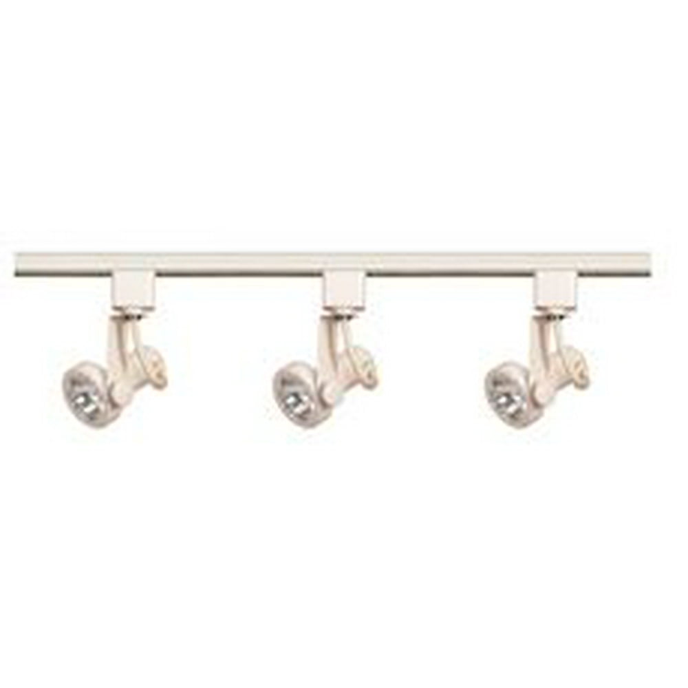 Mini Track Lighting Kit 3 Gimbal Ring Heads White Finish - Walmart.com ...