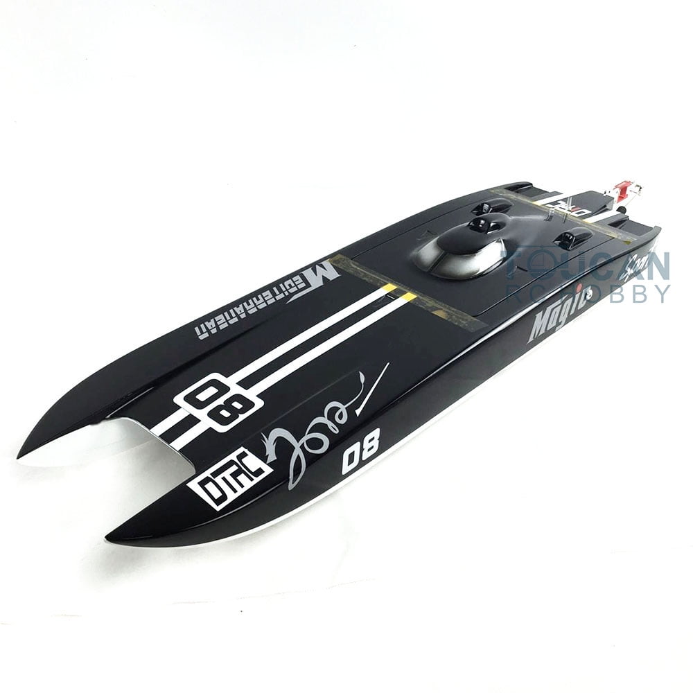 E32 30.6 Inches 75Km/H Fiber Glass Catamaran Black Rc Boat Electric ...