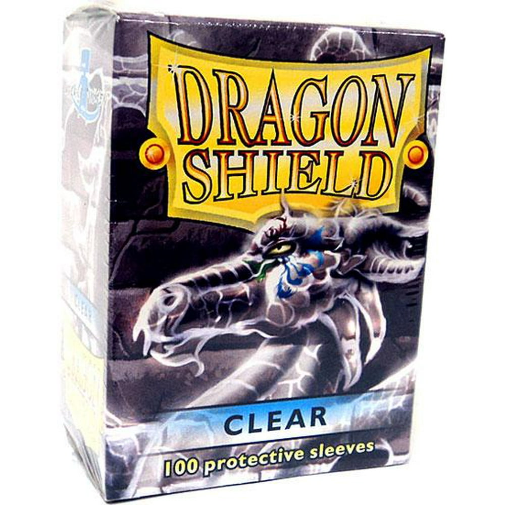 Card Supplies Dragon Shield Clear Card Sleeves [100 ct] - Walmart.com ...