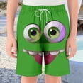 Gelikeya Boys Swim Trunks Funny Face Summer Beach Holiday Board Shorts ...