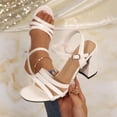Afuyipoi Women's Block Heel Buckle Sandals Open Toe Ankle Strap Summer ...