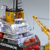 Germany Mellum Coast Guard Environment Monitoring Ship Paper Model Kit ...