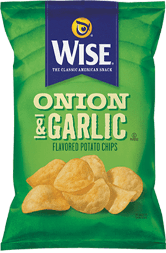 Wise Foods Onion & Garlic Flavored Potato Chips, 4-Pack 7.5 oz. Bags ...