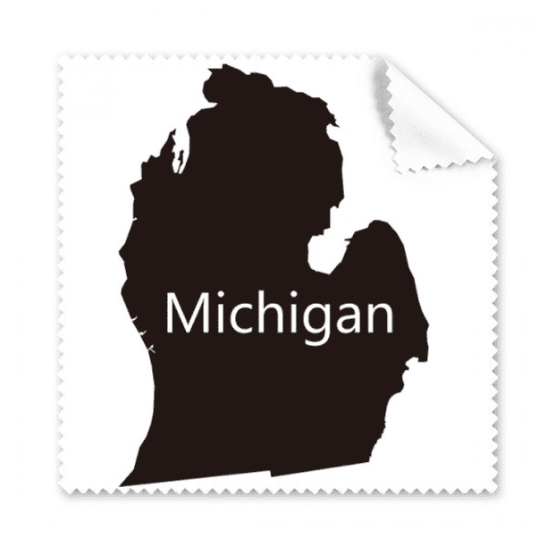 michigan america usa map outline cleaning cloth ph screen glasses ...
