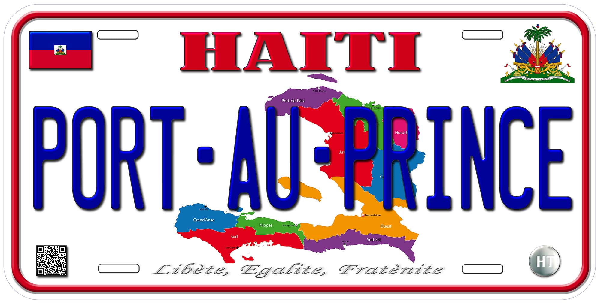 Haiti Port-au-Prince Custom Caribbean Novelty Car License Plate ...