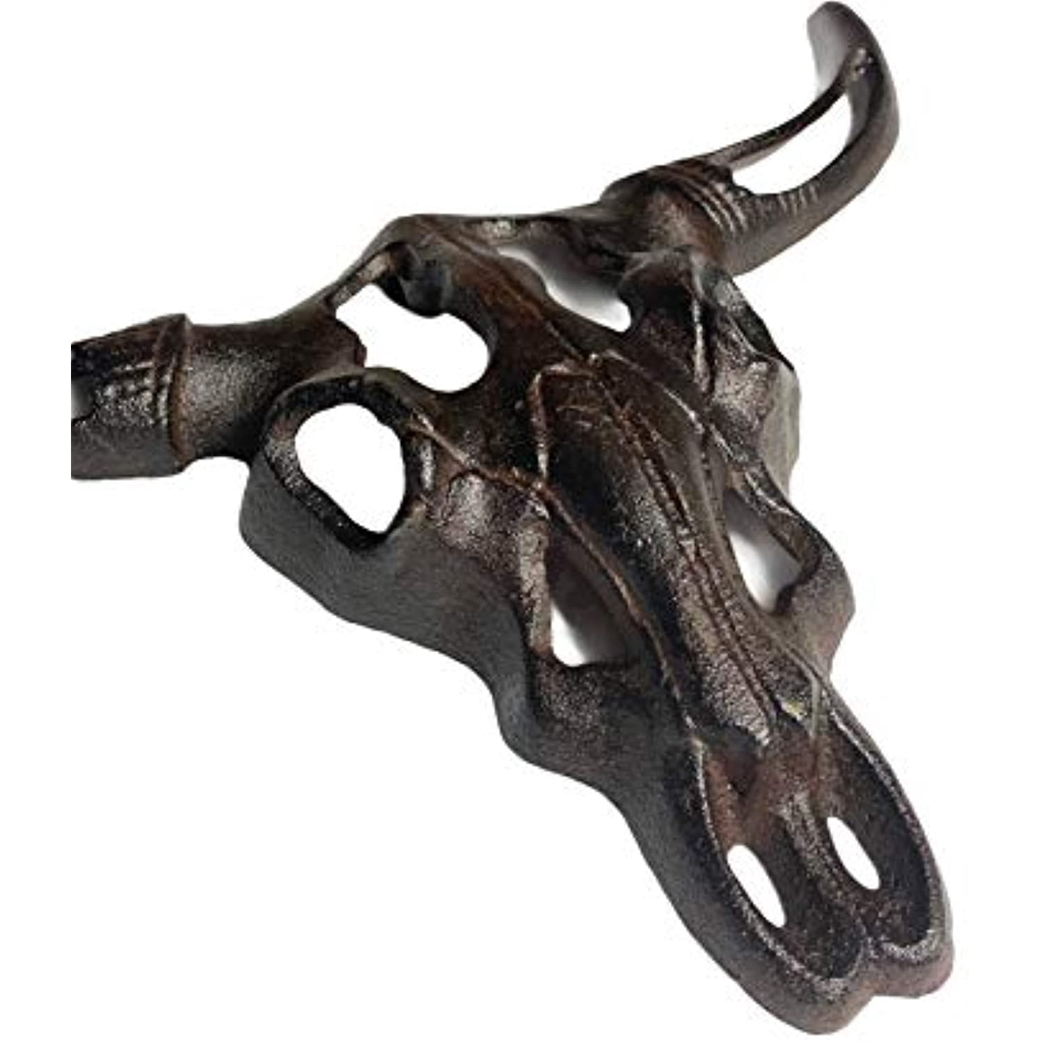 Buy Urbalabs Cast Iron Ox Cow Longhorn Skull and Horns Wall Sculpture ...
