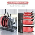 pan organizer rack for cabinet, pot rack with 3 diy methods, adjustable ...