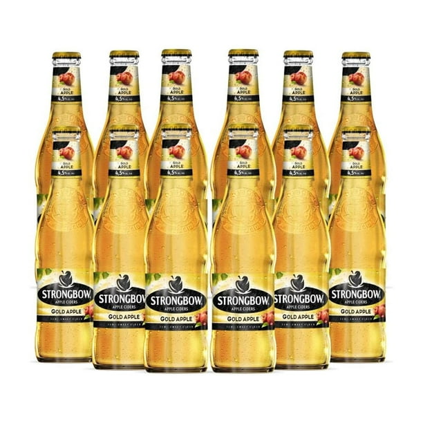 Pack de 12 Bebida Alcohólica Strongbow Apple Ciders Gold 330 ml ...