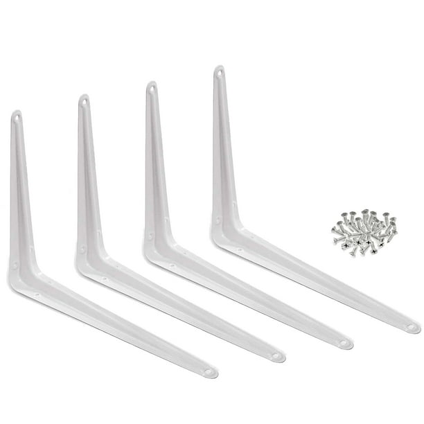 Wideskall Metal 8" x 10" inch Wall Corner Angle Shelving Shelf Brackets ...