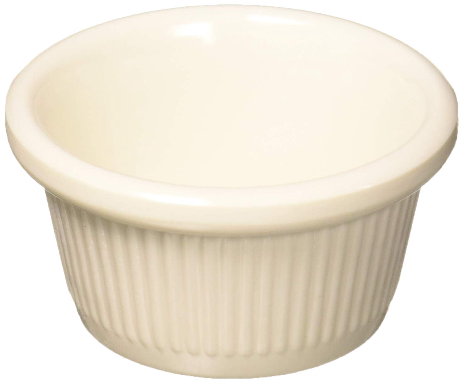 Winco Taza de salsa de plástico de grado comercial, estriada, 2 onzas ...