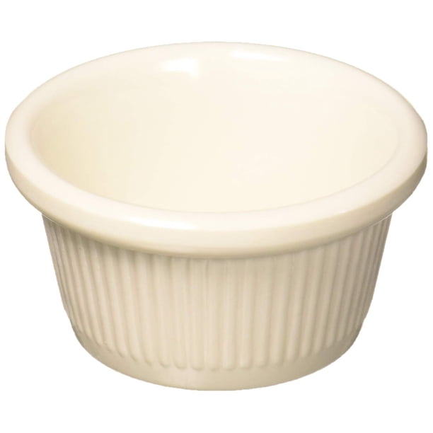 Winco Taza de salsa de plástico de grado comercial, estriada, 2 onzas ...