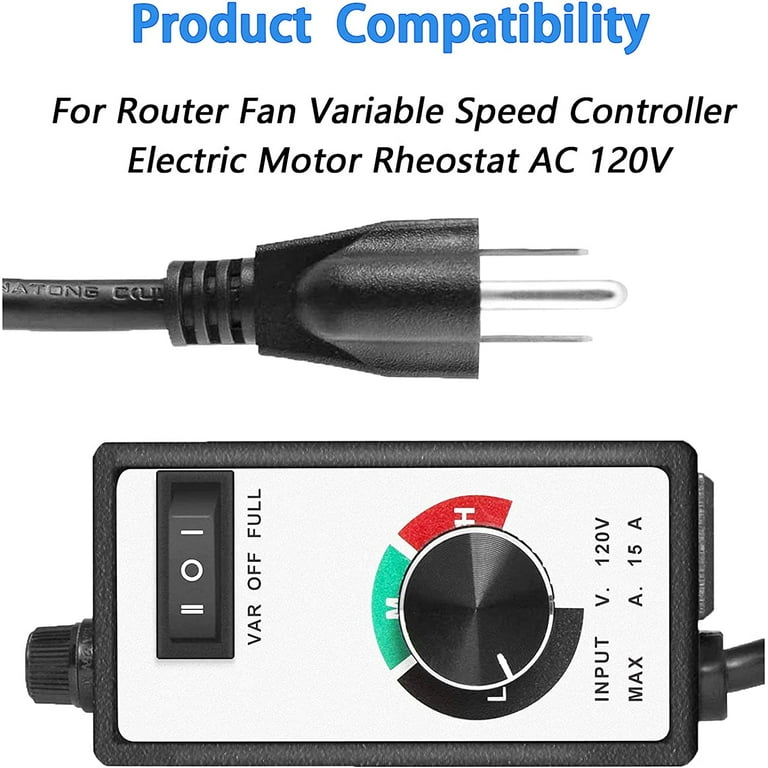 Router Fan Variable Speed Controller Electric Motor