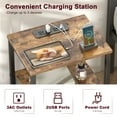 "JOZ Nightstand with Charger, Small Night Table for Bedroom, Rustic ...