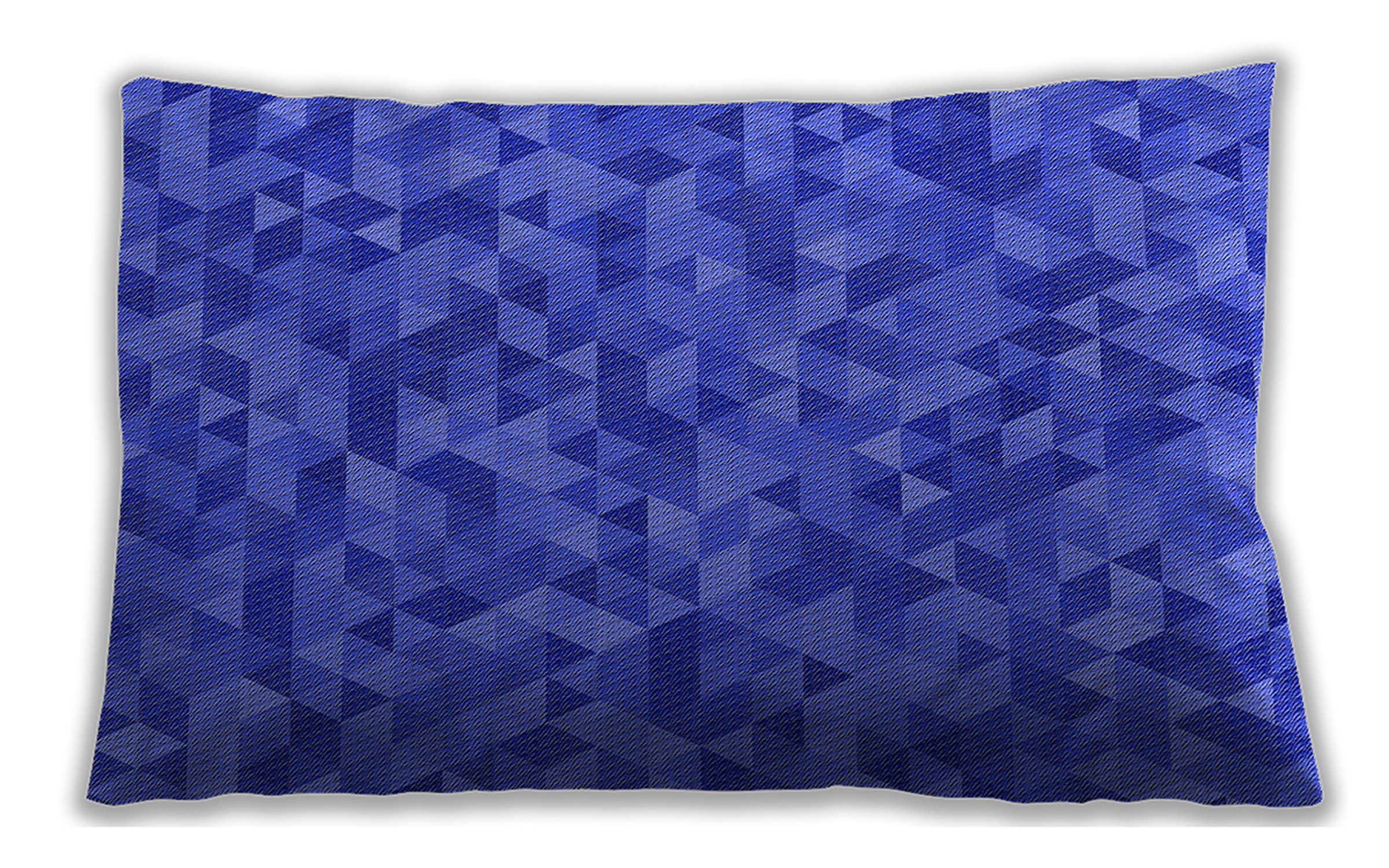 Ahgly Company Patterned Indoor Rectangular Blue Ribbon Blue Lumbar ...