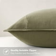 Decorative Linen Pillow Covers 18x18 Inch Light Olive Green \u200bBoho ...