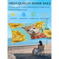 Cartoon Camels Sun Shade Sail 6.5' x 10', Vintage Yellow Dasiy Flowers ...