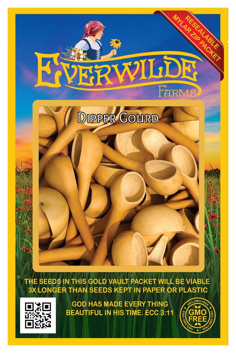 Everwilde Farms - 25 Dipper Gourd Seeds - Gold Vault Jumbo Bulk Seed ...