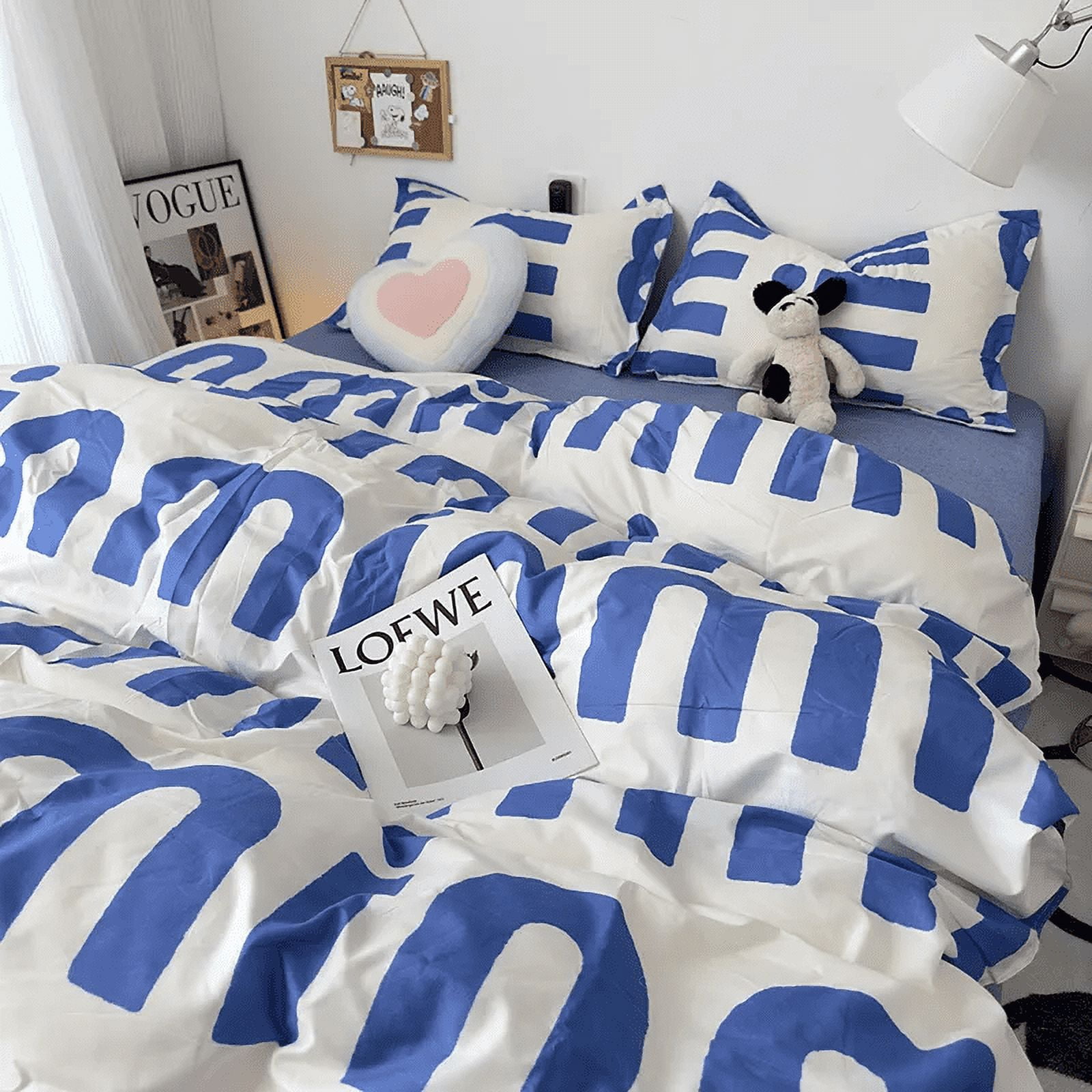 Click here for Dengle Korean Style Pink Letter Bedding Set Flat B... prices