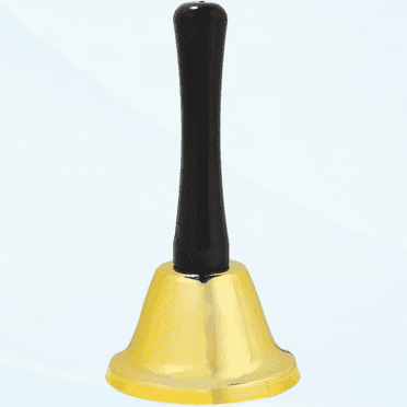 NICEXMAS Extra Loud Hand Call Bell Wooden Handle Metal Handheld Bell ...