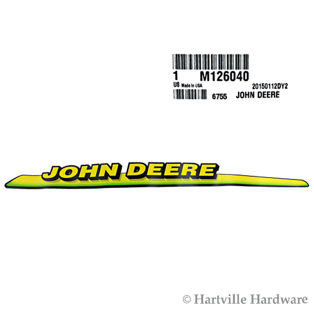 John Deere Original Equipment Label #M126040 - Walmart.com - Walmart.com