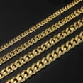 10k Solid Yellow Italian Gold Hollow Curb Link Chain Necklace 3.5mm ...