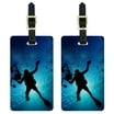 Diving Flag Scuba Diver Dive Luggage Tags Suitcase Carry-On ID, Set of ...