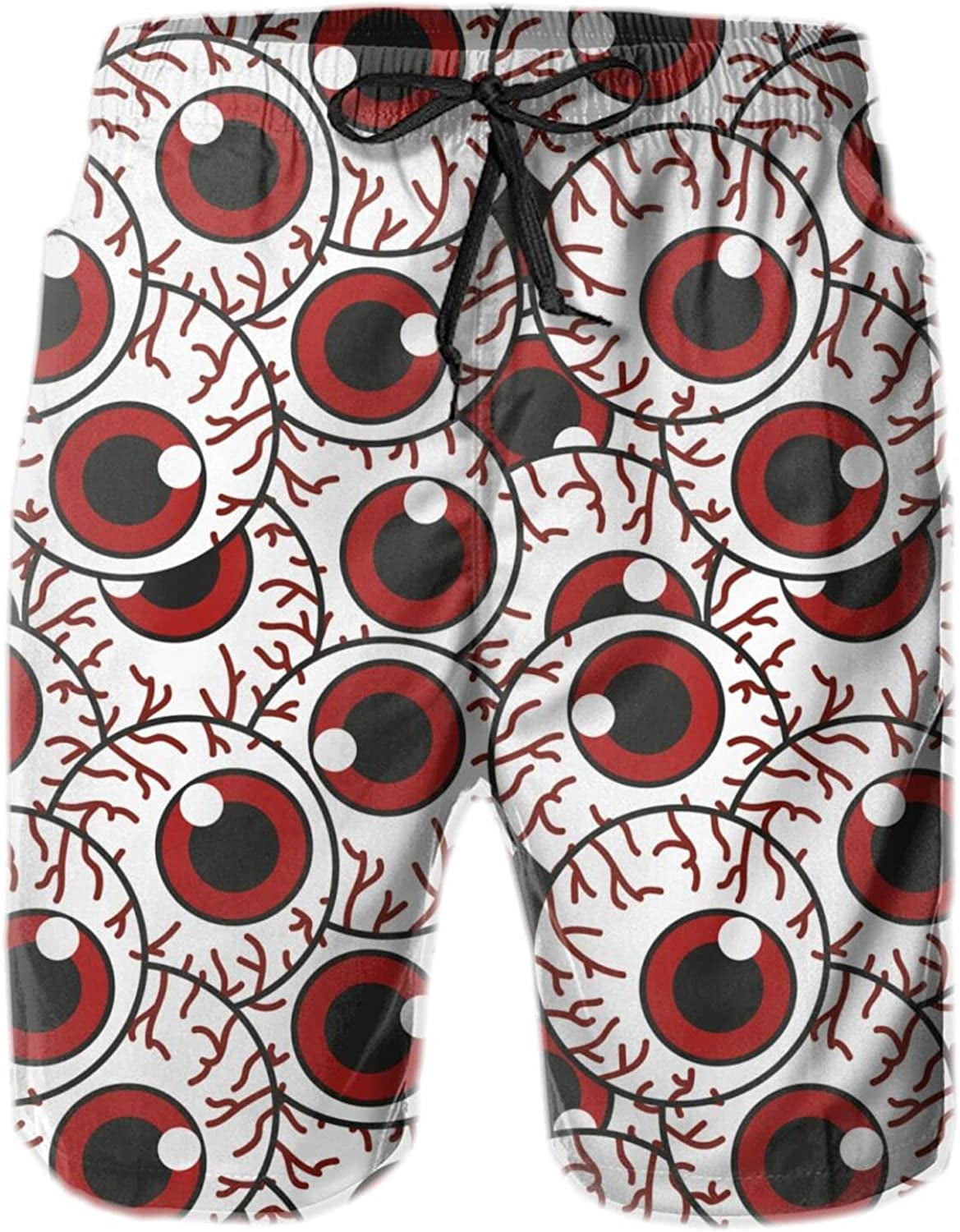 Men's Angry Zombie Eyeballs Swim Trunks Quick Dry Swim Shorts Print ...