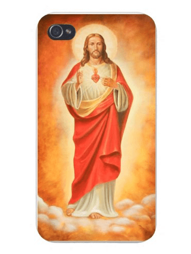 Apple Iphone Custom Case 4 4s Plastic Snap on - Jesus Christ in Clouds ...