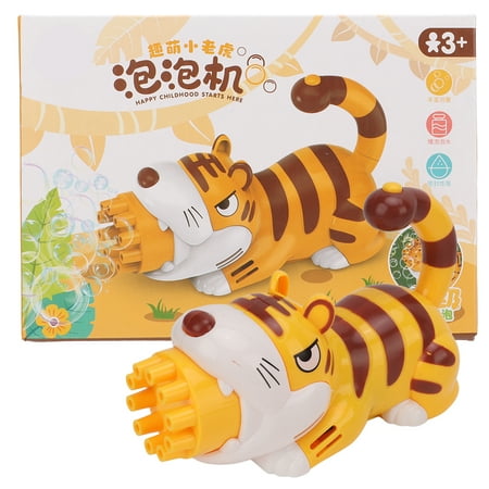Bubble Machine, Cartoon Tiger Battery Operated Bubble Blower 10 Output ...