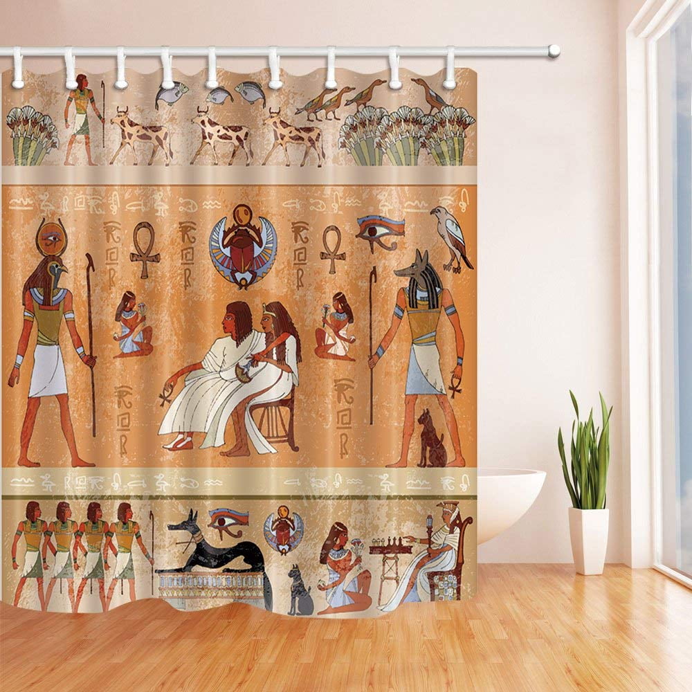Artjia Ancient Egypt Decor Egyptian Gods And Pharaohs Polyester Fabric