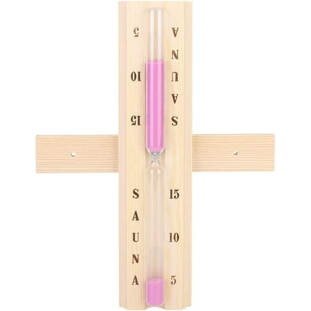 Sauna Hourglass Timer, 15 Minute Wood Sauna Clock Sand Timer Equipment ...