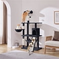 Yaheetech 63" Multi-Level Cat Tree with Condo, Hammock, Basket & Ramp ...