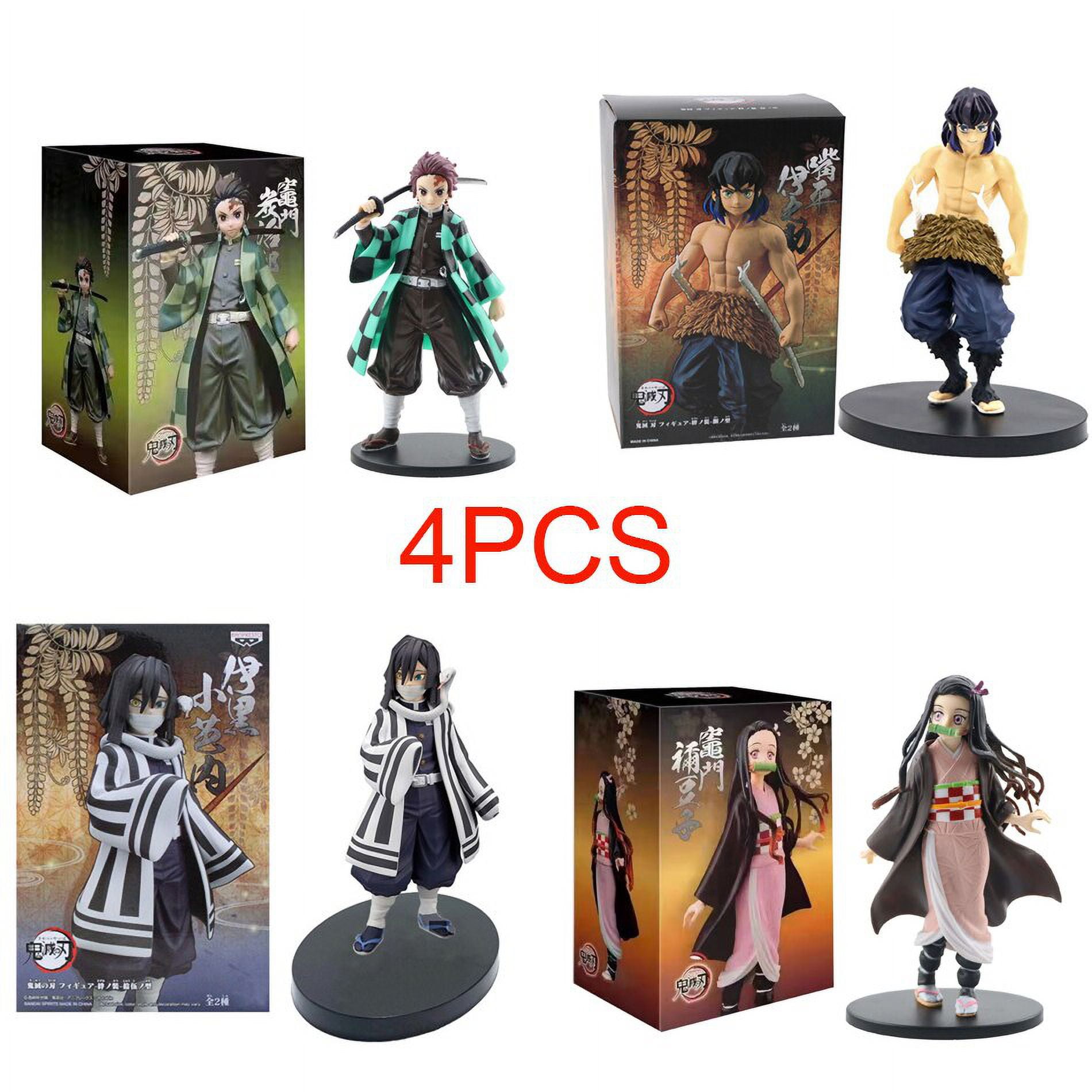 Figuras de acción de PVC de Kimetsu no Yaiba, Demon Slayer de 4 piezas ...